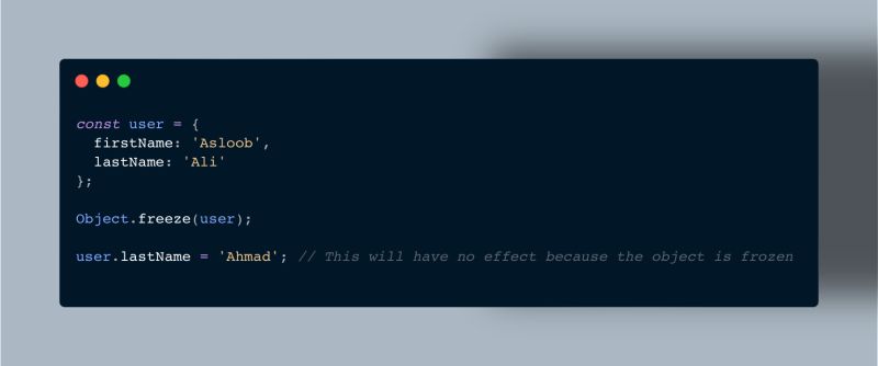 How to make objects immutable in JavaScript | Asloob Ali posted on the ... How to make objects immutable in JavaScript | Asloob Ali posted on the ...