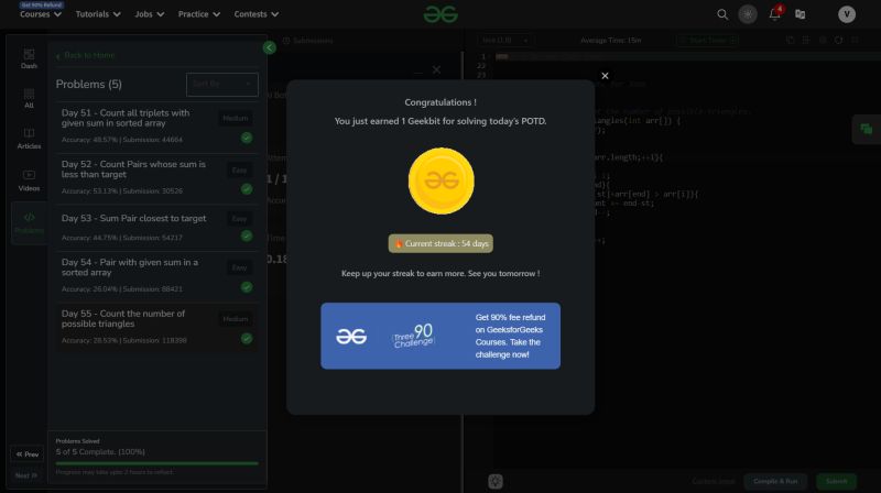 Vicky Gupta on LinkedIn: #geeksforgeeks #gfg #dsa #counttriangles # ... Vicky Gupta on LinkedIn: #geeksforgeeks #gfg #dsa #counttriangles # ...