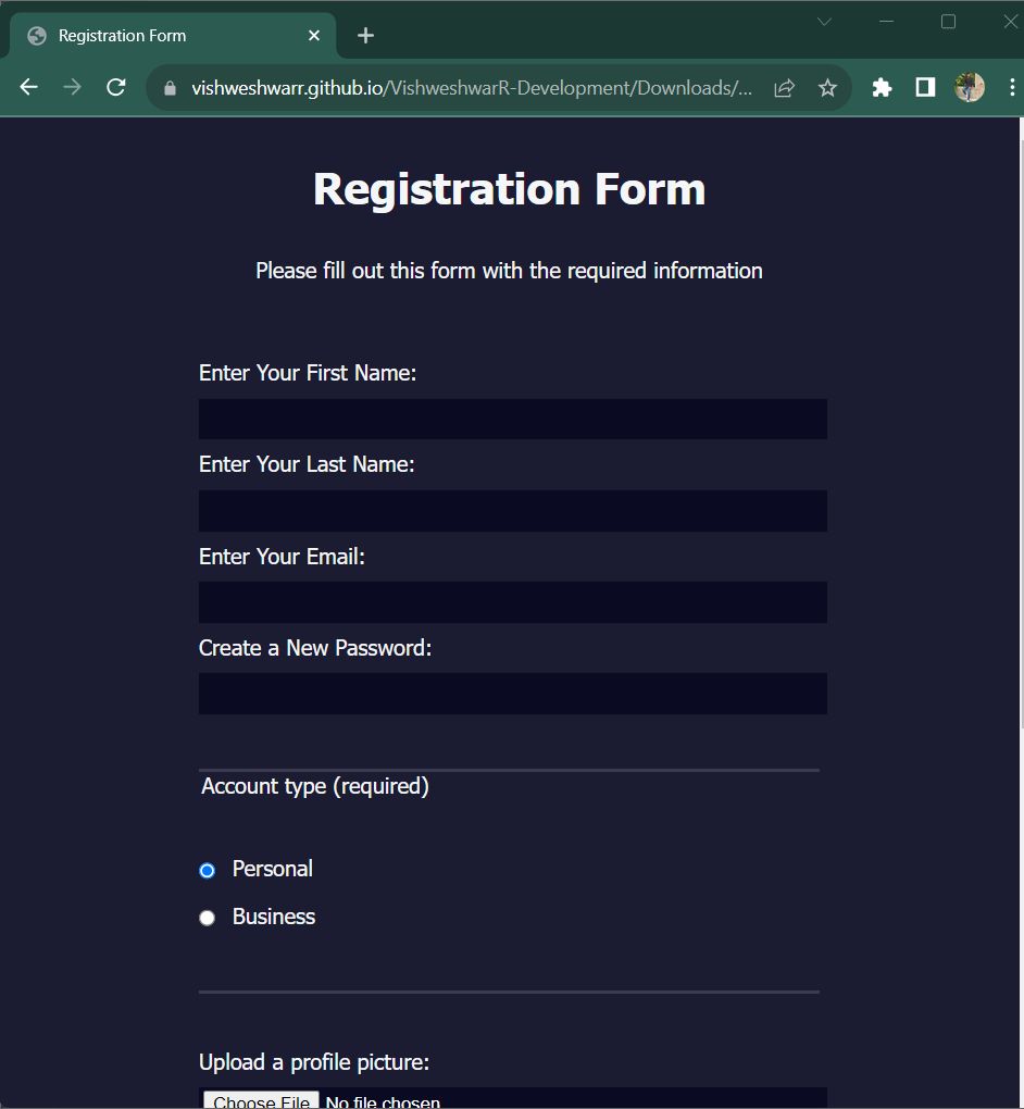 Vishweshwar Raghavan on LinkedIn: #webdevelopment #html #css #form # ... Vishweshwar Raghavan on LinkedIn: #webdevelopment #html #css #form # ...