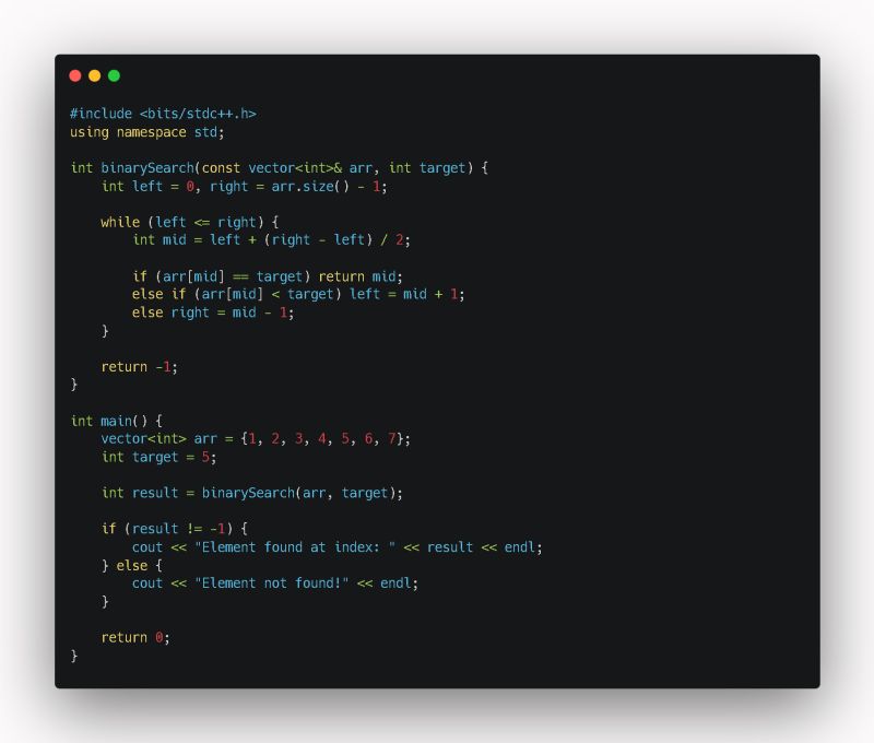 Vishnu Kumar on LinkedIn: #cplusplus #binarysearch #algorithms # ... Vishnu Kumar on LinkedIn: #cplusplus #binarysearch #algorithms # ...
