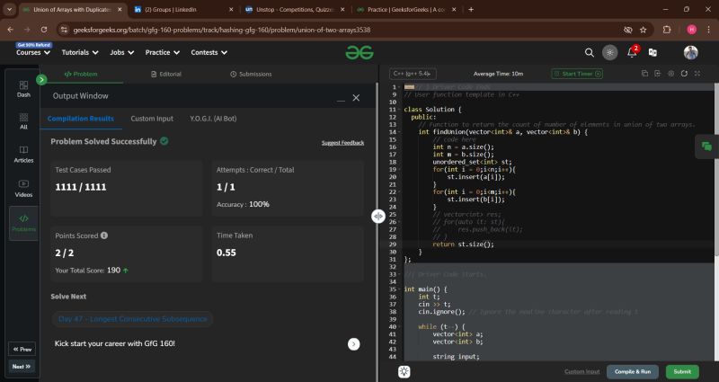 Deepak Katiyar on LinkedIn: #gfg160 #codingjourney #problemsolving #gfg ... Deepak Katiyar on LinkedIn: #gfg160 #codingjourney #problemsolving #gfg ...