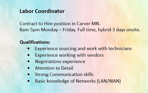 Tom Mazzulla on LinkedIn: #laborcoordinator #vendors #lanwan # ... Tom Mazzulla on LinkedIn: #laborcoordinator #vendors #lanwan # ...