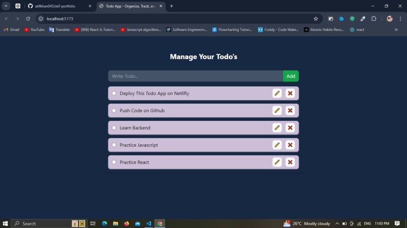 Atif Khan on LinkedIn: #reactjs #frontenddevelopment #todoapp # ... Atif Khan on LinkedIn: #reactjs #frontenddevelopment #todoapp # ...