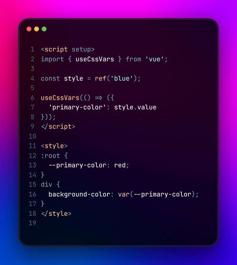 Manik Mia on LinkedIn: 🚀 VueJS Tip: Use Case for useCssVars Harness the ... Manik Mia on LinkedIn: 🚀 VueJS Tip: Use Case for useCssVars Harness the ...