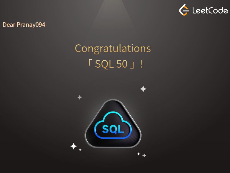 #sql #database #leetcode #learning #problemsolving | Pranay Reddy #sql #database #leetcode #learning #problemsolving | Pranay Reddy