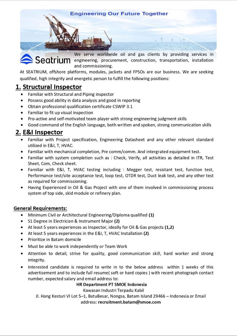 Benia Octari, SH on LinkedIn: Hi, We are looking for Structural ... Benia Octari, SH on LinkedIn: Hi, We are looking for Structural ...