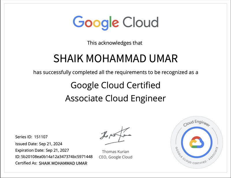 Shaik Mohammad Umar on LinkedIn: #gcp #cloudengineering #certification ... Shaik Mohammad Umar on LinkedIn: #gcp #cloudengineering #certification ...