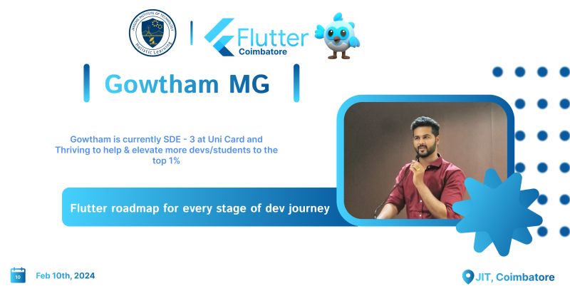 Flutter Coimbatore on LinkedIn: #jit #fluttercbe Flutter Coimbatore on LinkedIn: #jit #fluttercbe