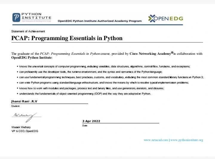 R.V.Jhansi Rani on LinkedIn: #python #programming #softwaredevelopment ... R.V.Jhansi Rani on LinkedIn: #python #programming #softwaredevelopment ...