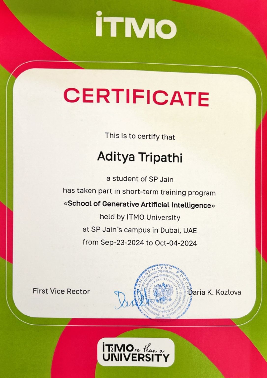 Aditya Tripathi on LinkedIn: #generativeai #ai #nlp #itmouniversity # ... Aditya Tripathi on LinkedIn: #generativeai #ai #nlp #itmouniversity # ...
