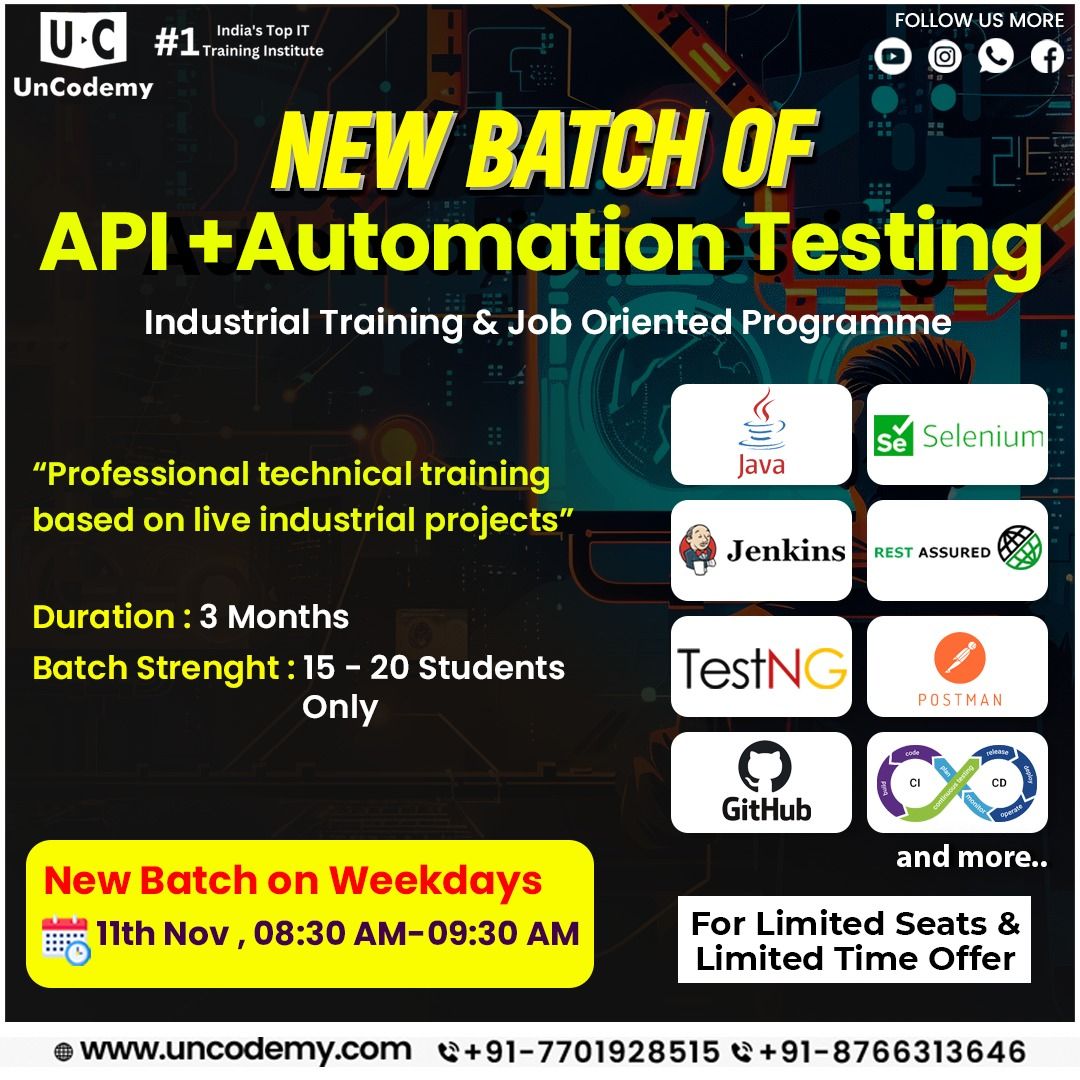 Uncodemy on LinkedIn: #uncodemy #apitraining #automationtesting # ... Uncodemy on LinkedIn: #uncodemy #apitraining #automationtesting # ...