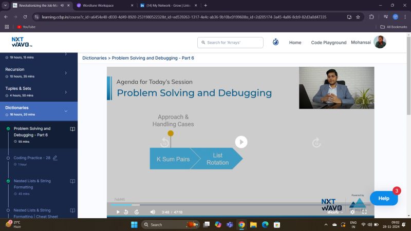 Mohansai Mutyala on LinkedIn: #ccbp #nxtwave #python Mohansai Mutyala on LinkedIn: #ccbp #nxtwave #python