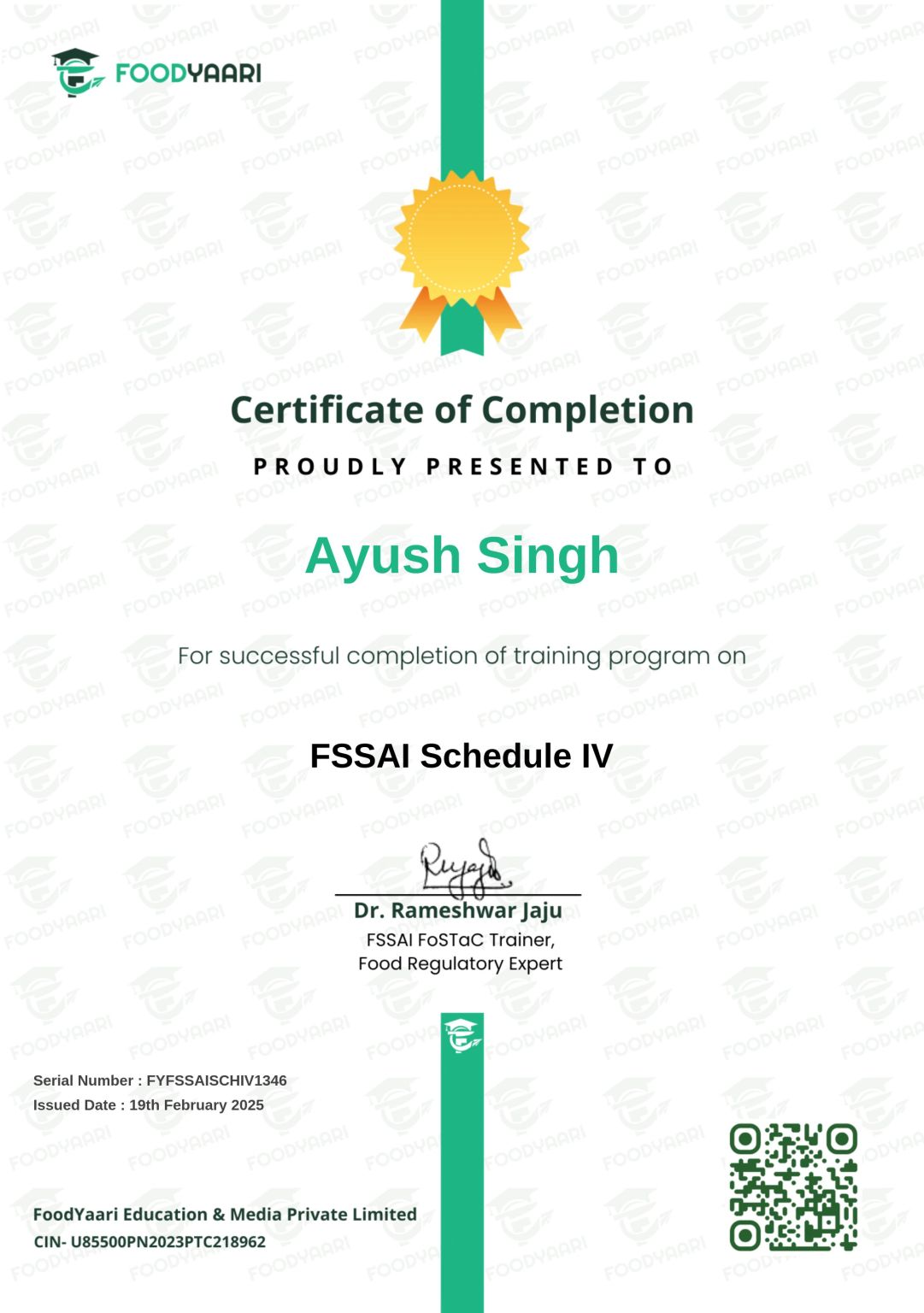 #fssai #foodsafety #certification #learning #foodyaari | Ayush Singh #fssai #foodsafety #certification #learning #foodyaari | Ayush Singh