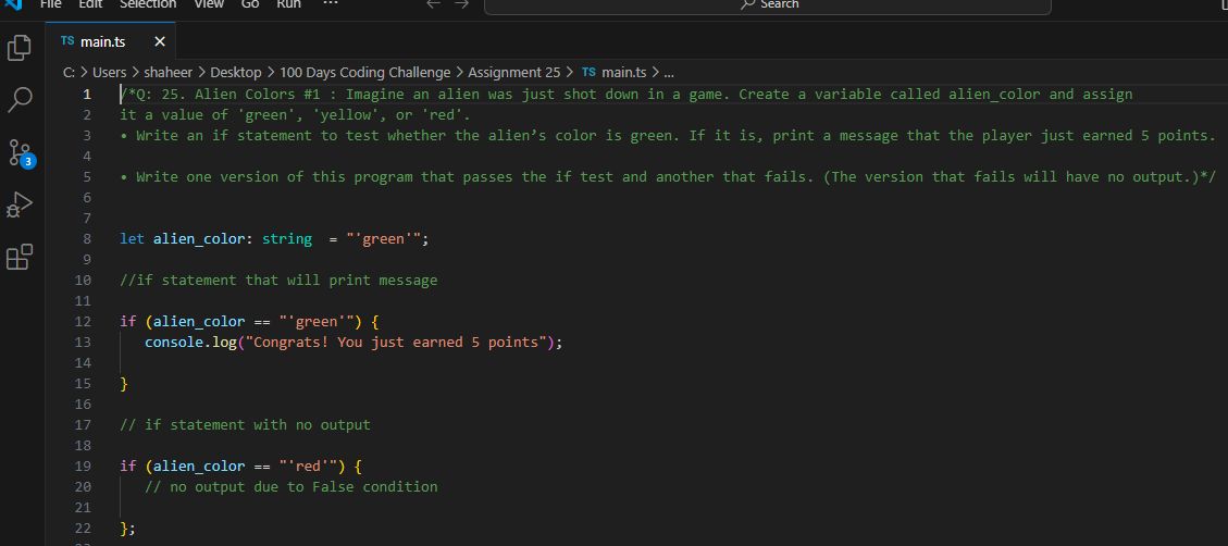 My #100DaysOfCode challenge: conditionals in TypeScript | Bariqa Anwar ... My #100DaysOfCode challenge: conditionals in TypeScript | Bariqa Anwar ...