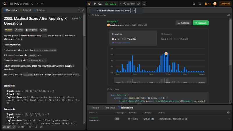 Ajay Kannan on LinkedIn: #leetcode #maxkelements #priorityqueue #java # ... Ajay Kannan on LinkedIn: #leetcode #maxkelements #priorityqueue #java # ...