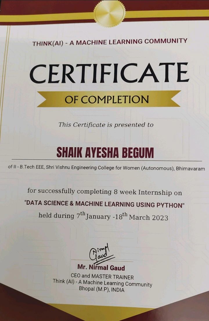 Ayesha Shaik on LinkedIn: #datascience #machinelearning #python Ayesha Shaik on LinkedIn: #datascience #machinelearning #python