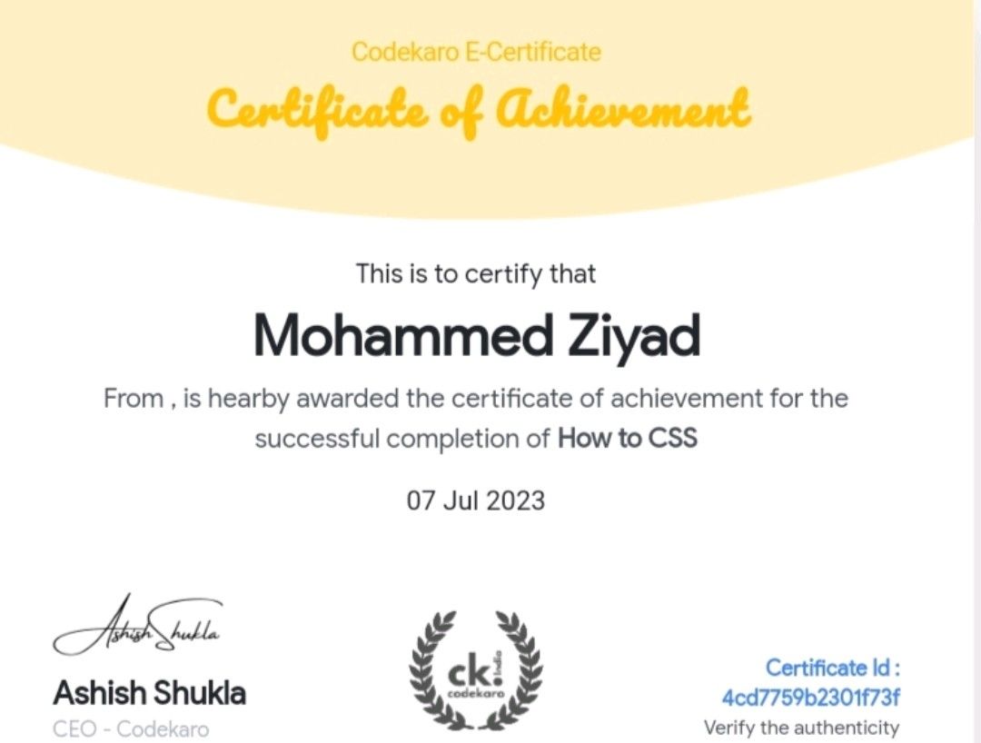 Mohammed Ziyad on LinkedIn: #codekaro Mohammed Ziyad on LinkedIn: #codekaro