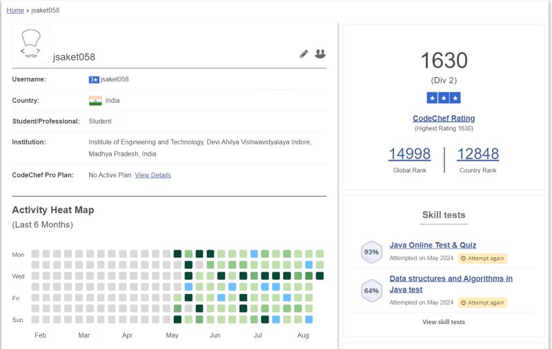 Saket Jain on LinkedIn: #codechef #codingachievement # ... Saket Jain on LinkedIn: #codechef #codingachievement # ...