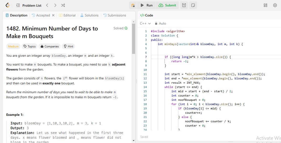 #dsa #binarysearch #leetcode #problemsolving #codingjourney | Vivek Patel #dsa #binarysearch #leetcode #problemsolving #codingjourney | Vivek Patel