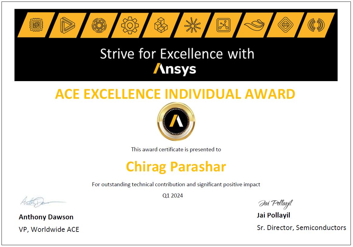 Excited to announce that I have been honored with the Worldwide Ansys ... Excited to announce that I have been honored with the Worldwide Ansys ...