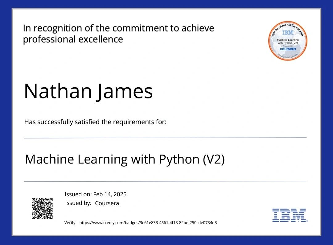 Nathan James on LinkedIn: #learning #python #scikitlearn #coursera #ibm ... Nathan James on LinkedIn: #learning #python #scikitlearn #coursera #ibm ...