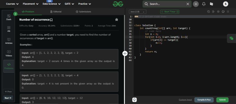 #gfg160 #gfg160 #dsa #codingchallenge #dailycoding #arrays #searching ... #gfg160 #gfg160 #dsa #codingchallenge #dailycoding #arrays #searching ...