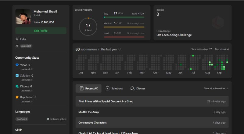 Launching my LeetCode journey! | Mohamed Shabil posted on the topic ... Launching my LeetCode journey! | Mohamed Shabil posted on the topic ...