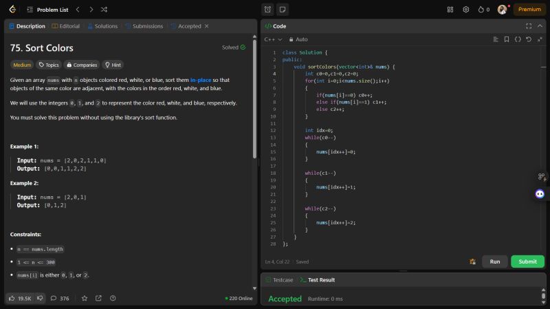 #100daysofcode #100daysofcode #leetcode #cplusplus #sortingalgorithms ... #100daysofcode #100daysofcode #leetcode #cplusplus #sortingalgorithms ...
