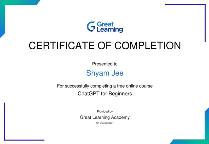 Shyam Jee on LinkedIn: #chatgpt #ai #greatlearning # ... Shyam Jee on LinkedIn: #chatgpt #ai #greatlearning # ...