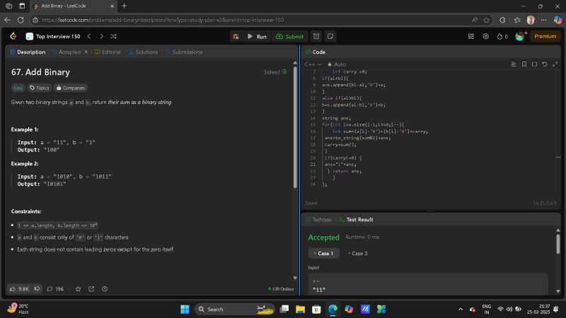 Prashant mahor on LinkedIn: #100daysofcode #cplusplus #leetcode # ... Prashant mahor on LinkedIn: #100daysofcode #cplusplus #leetcode # ...