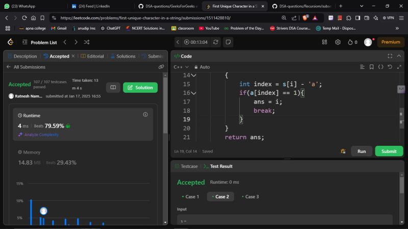 Ratnesh Namdeo on LinkedIn: Solved LeetCode Problem: First Unique ... Ratnesh Namdeo on LinkedIn: Solved LeetCode Problem: First Unique ...