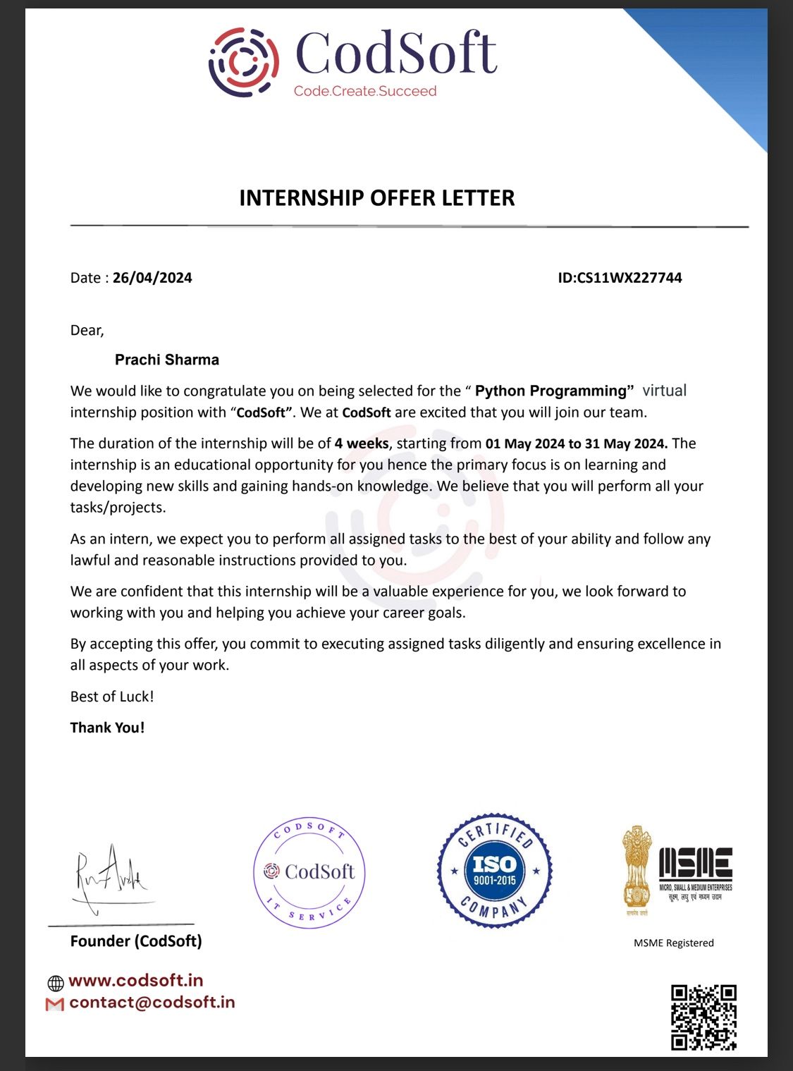 #codsoft #connection #internship | Prachi Sharma #codsoft #connection #internship | Prachi Sharma