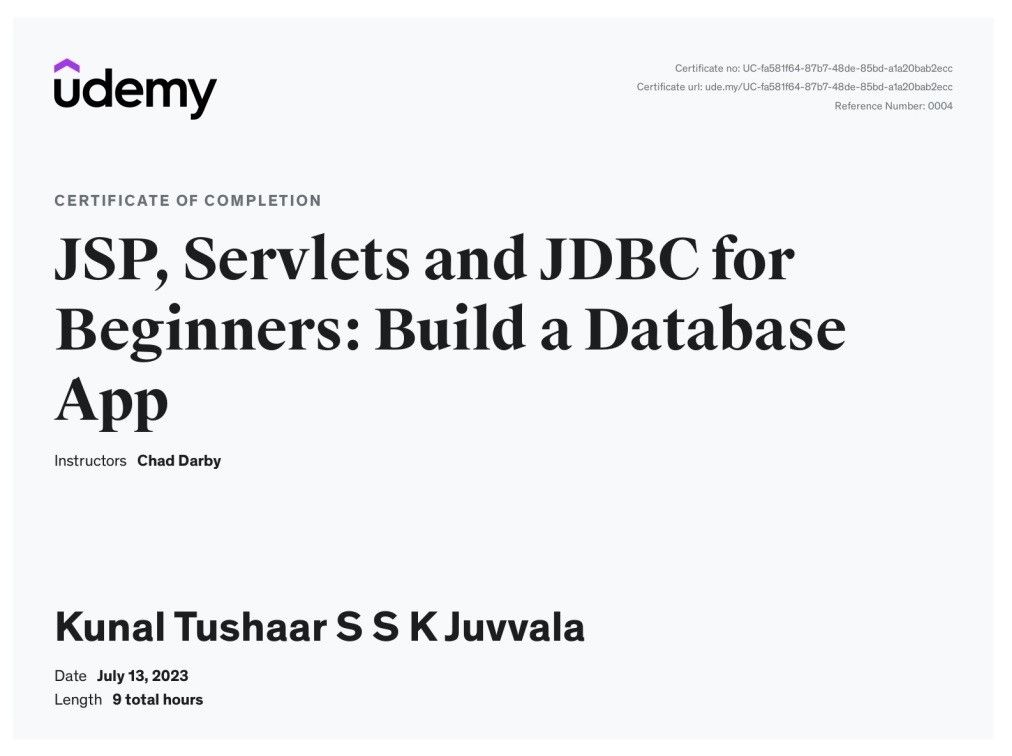 Kunal Juvvala on LinkedIn: #course #project #jsp #servlets Kunal Juvvala on LinkedIn: #course #project #jsp #servlets