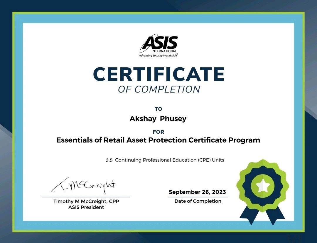 Akshay Phusey on LinkedIn: Successfully Completed Retail Asset ... Akshay Phusey on LinkedIn: Successfully Completed Retail Asset ...