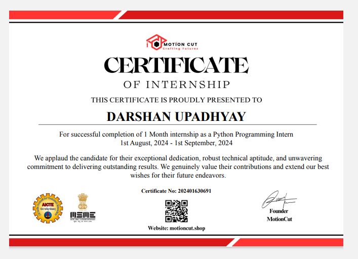 Darshan Upadhyay on LinkedIn: #python #motion #programming Darshan Upadhyay on LinkedIn: #python #motion #programming