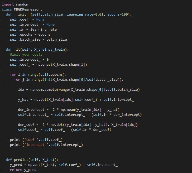 Jasleen Kaur on LinkedIn: #machinelearning #python #minibatchgd Jasleen Kaur on LinkedIn: #machinelearning #python #minibatchgd