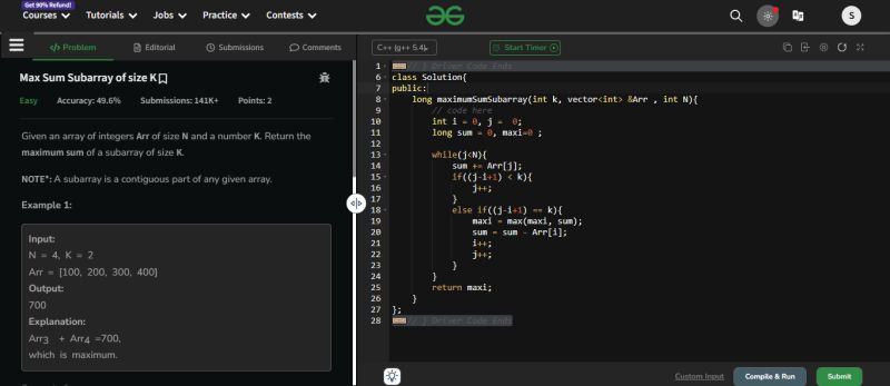 Day 1 of solving problems on Sliding Window algorithm | Shiva Krishna ... Day 1 of solving problems on Sliding Window algorithm | Shiva Krishna ...