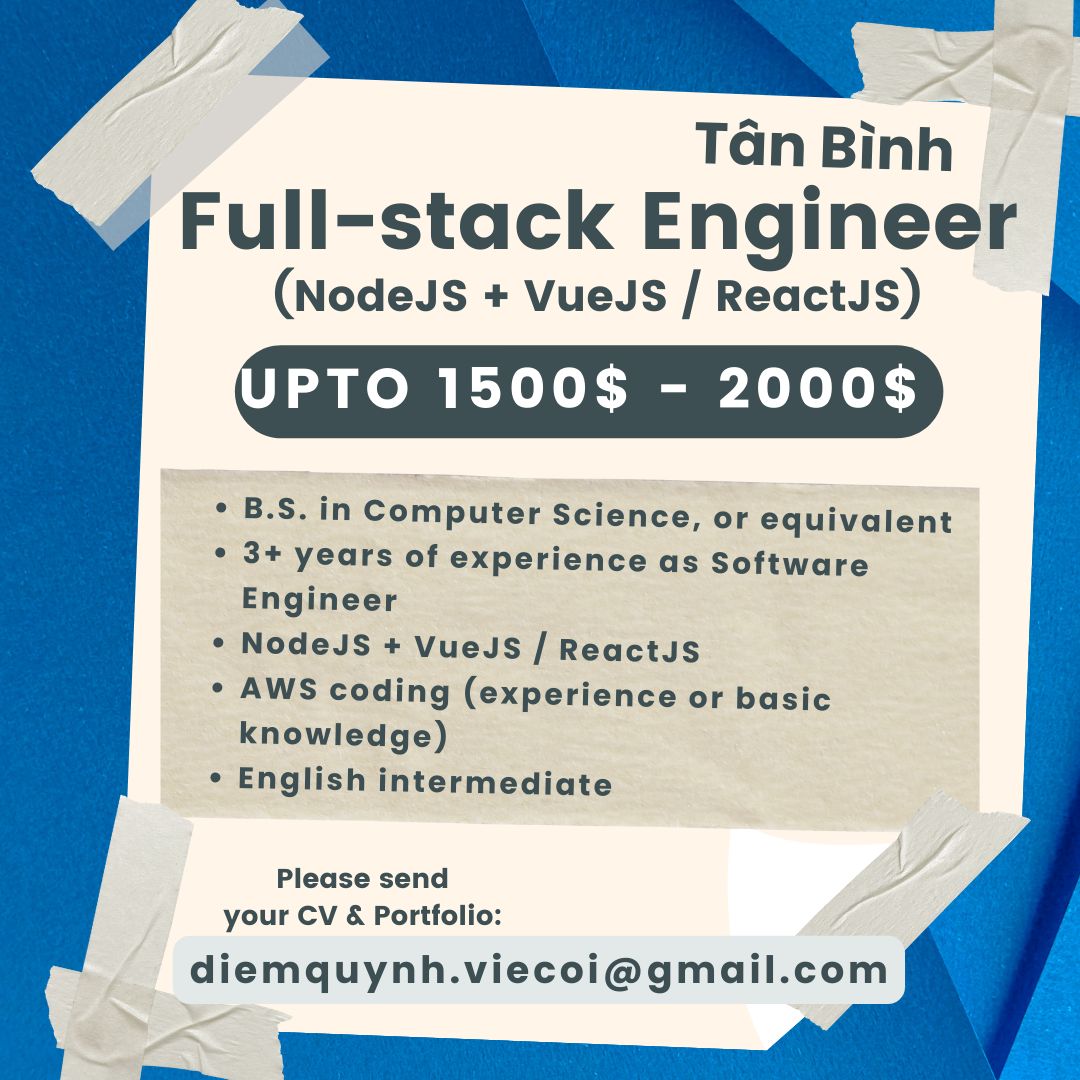 Diễm Quỳnh on LinkedIn: #fullstackdeveloper #nodejs #reactjs #vuejs #aws Diễm Quỳnh on LinkedIn: #fullstackdeveloper #nodejs #reactjs #vuejs #aws