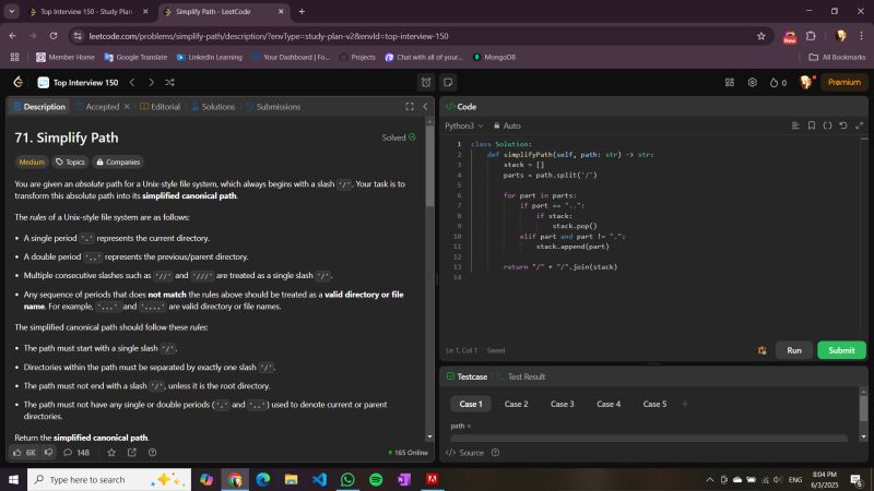 #leetcode #python #stack #unixpath #canonicalpath #interviewprep ... #leetcode #python #stack #unixpath #canonicalpath #interviewprep ...