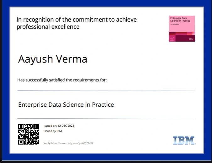 Aayush Verma on LinkedIn: #ibmdatascience #skillbuilding # ... Aayush Verma on LinkedIn: #ibmdatascience #skillbuilding # ...