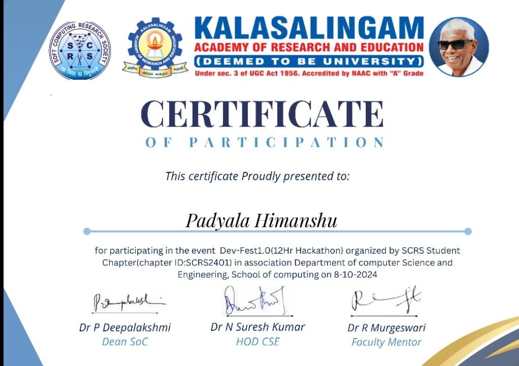 🎉 Dev-Fest 1.0💡 | Padyala Himanshu 🎉 Dev-Fest 1.0💡 | Padyala Himanshu