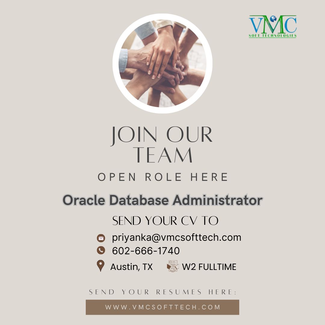 VMC Soft Technologies, Inc on LinkedIn: #oracledatabase #oracle # ... VMC Soft Technologies, Inc on LinkedIn: #oracledatabase #oracle # ...
