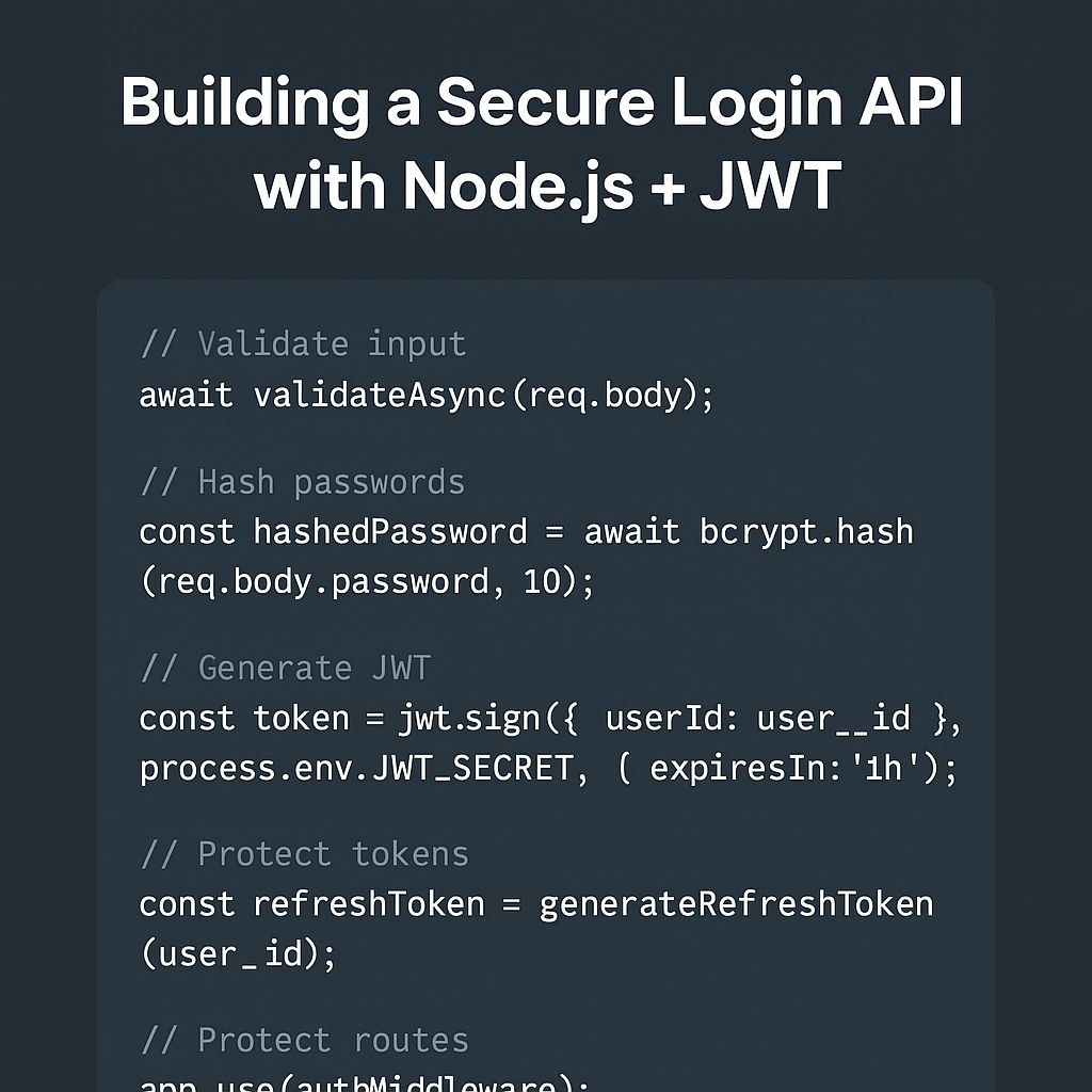 #nodejs #jwt #websecurity #apis #backenddevelopment | Lakshmi shreya ... #nodejs #jwt #websecurity #apis #backenddevelopment | Lakshmi shreya ...