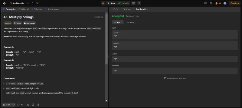 Day 63 of #100daysofcodechallenge: Multiply Strings | DHILIPKUMAR M ... Day 63 of #100daysofcodechallenge: Multiply Strings | DHILIPKUMAR M ...