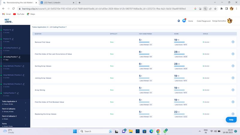 Ganga Damodhar on LinkedIn: #day89 #100daysofcodechallenge #js #array # ... Ganga Damodhar on LinkedIn: #day89 #100daysofcodechallenge #js #array # ...