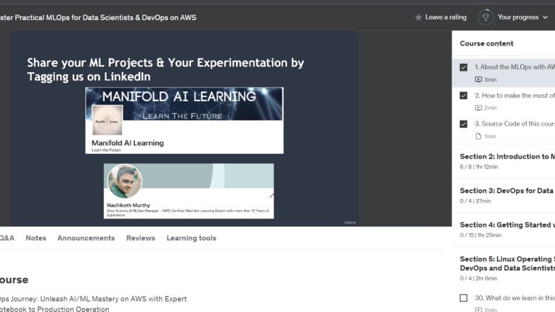 Meet Wadekar on LinkedIn: #ml #mlops #aws #devops #ai #udemycourse # ... Meet Wadekar on LinkedIn: #ml #mlops #aws #devops #ai #udemycourse # ...
