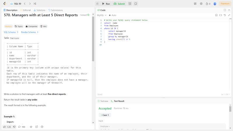 Lakshmikant S Bhusanagi on LinkedIn: Leetcode Day 3 SQL Problem of 30 ... Lakshmikant S Bhusanagi on LinkedIn: Leetcode Day 3 SQL Problem of 30 ...