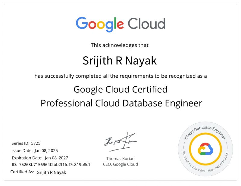 #continuouslearning #certification #professionalgrowth | SRIJITH R NAYAK #continuouslearning #certification #professionalgrowth | SRIJITH R NAYAK