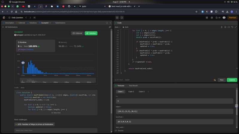 Jahangeer I on LinkedIn: got other strike in leetcode with 100% beats ... Jahangeer I on LinkedIn: got other strike in leetcode with 100% beats ...