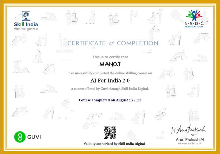 Manoj P on LinkedIn: #guvi #python #ai #skillindia #aiforindia2 # ... Manoj P on LinkedIn: #guvi #python #ai #skillindia #aiforindia2 # ...